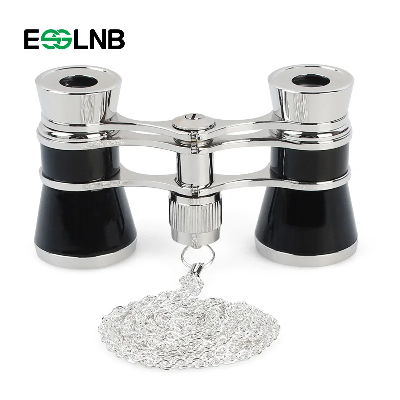 3-x-25-Foldable-Opera-Glasses-Binoculars-Metal-Body-With-Chain-Handle ...