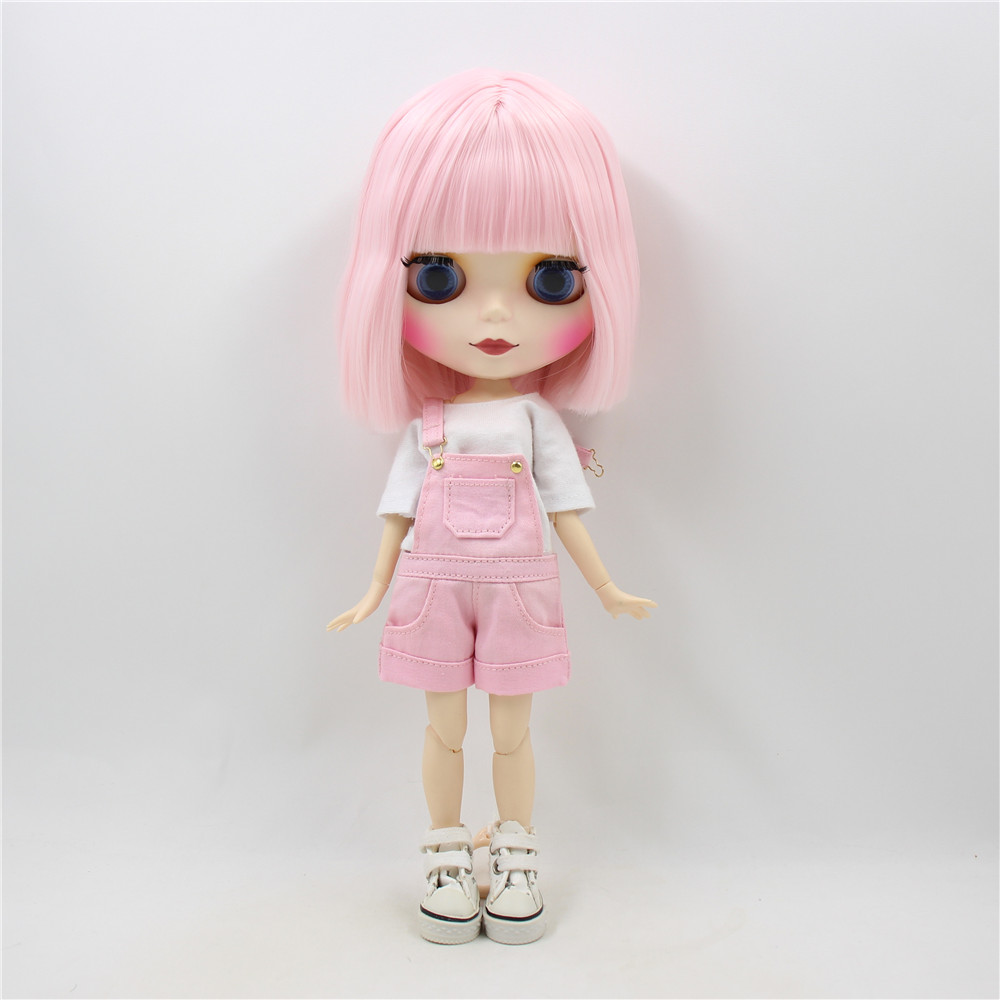 Neo Blythe Doll with Pink Hair, White Skin, Matte Cute Face & Custom ...