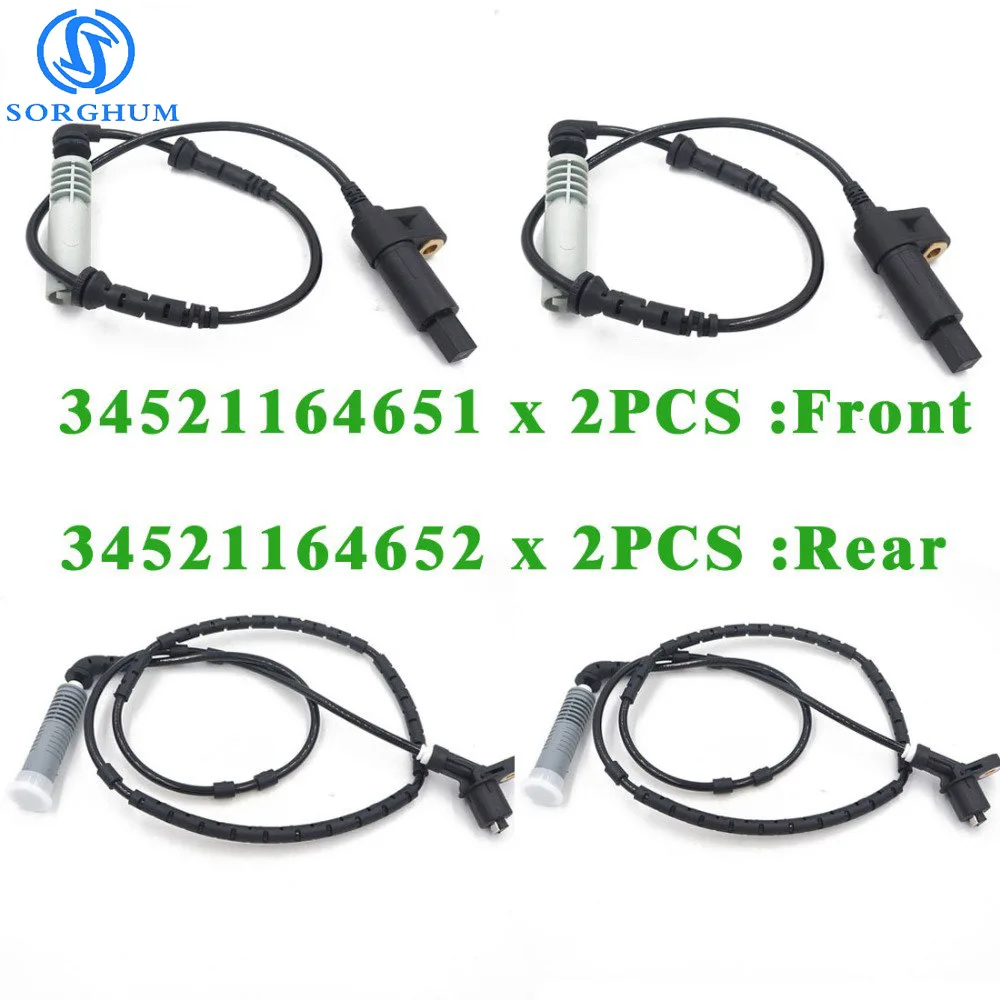 Juego (4) de Sensor de velocidad de rueda delantera y trasera ABS ...