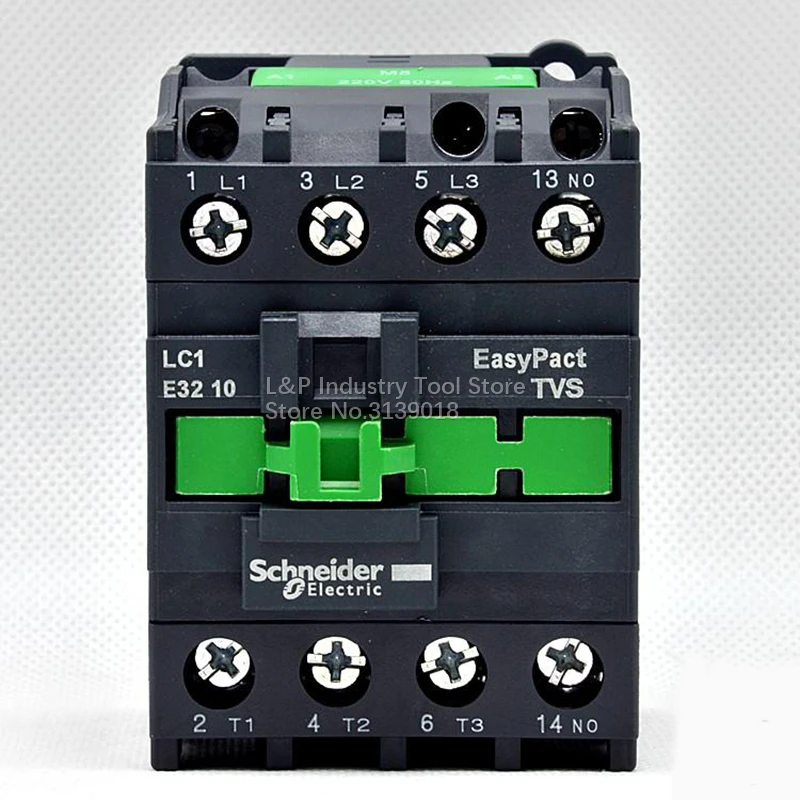 Schneider Contactor de televisión serie EasyPact LC1 E, nuevo, Original, 15KW 380V, 32A ...