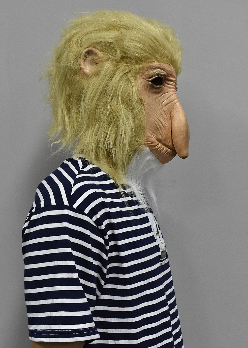 Latex Full Head Animal Proboscis Monkey Fancy Dress Up Carnival Prop ...