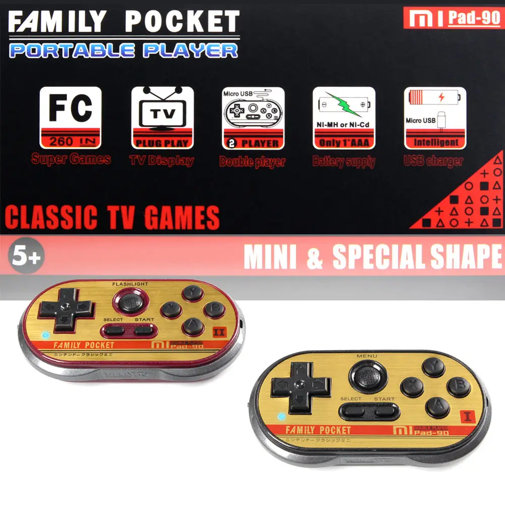 Mini Video Gaming Console 8 Bit Handheld Game Players For FC30 Pro ...