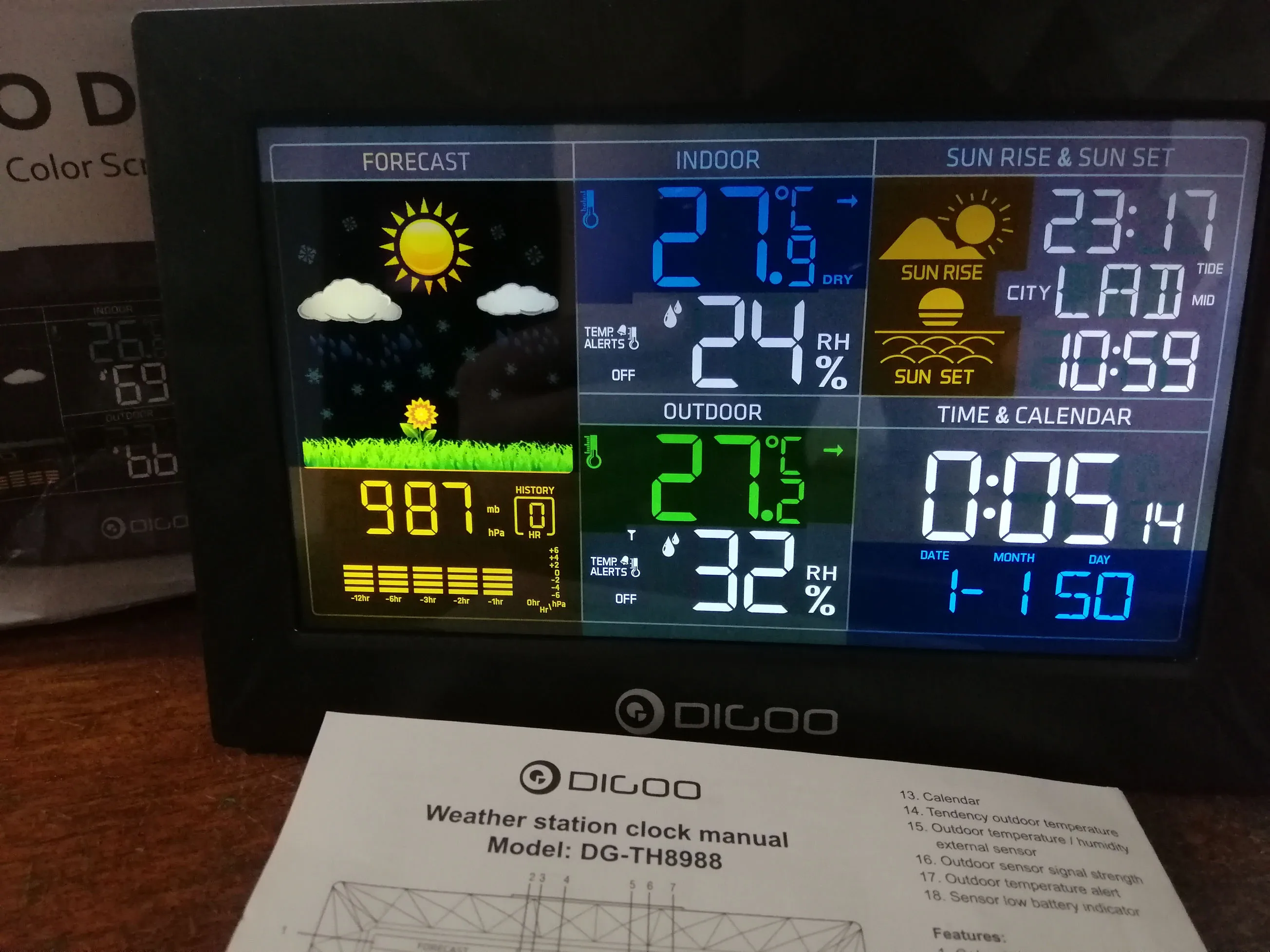 Weather Clock Forecast Digital Device - Life Changing Products