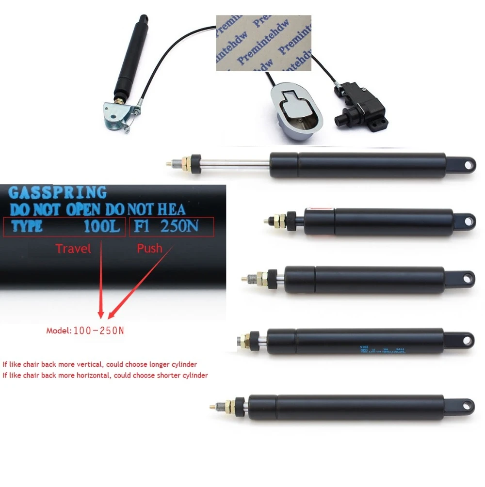 Recliner Couch Seat Chair Back Gas Pneumatic Cylinder Strut Replacement ...