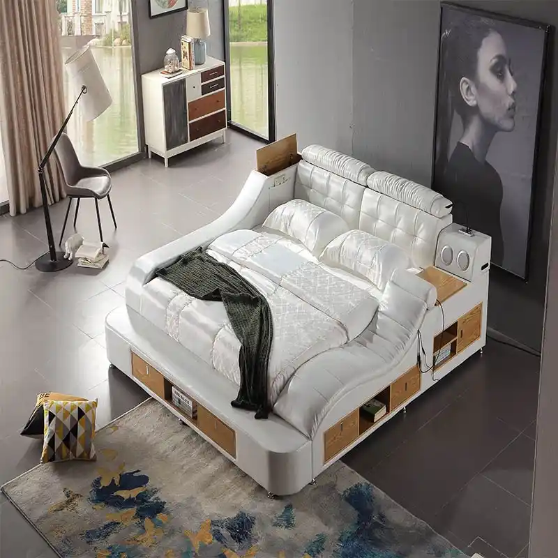 Global hot sell intelligent furniture Multi functional genuine leather ...