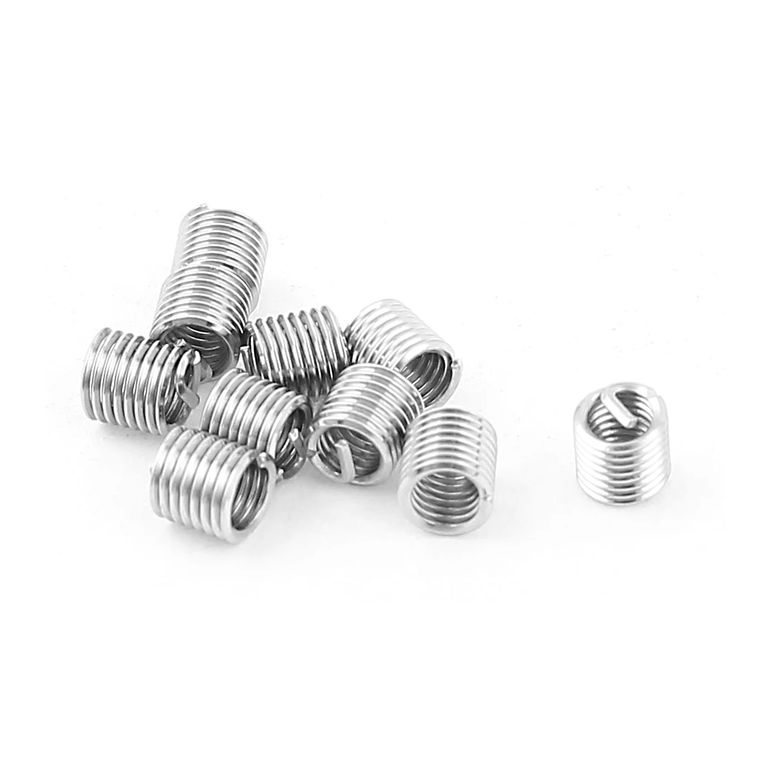 UXCELL 10Pcs 304 Stainless Steel Wire Thread Repair Inserts M2 5 X 0