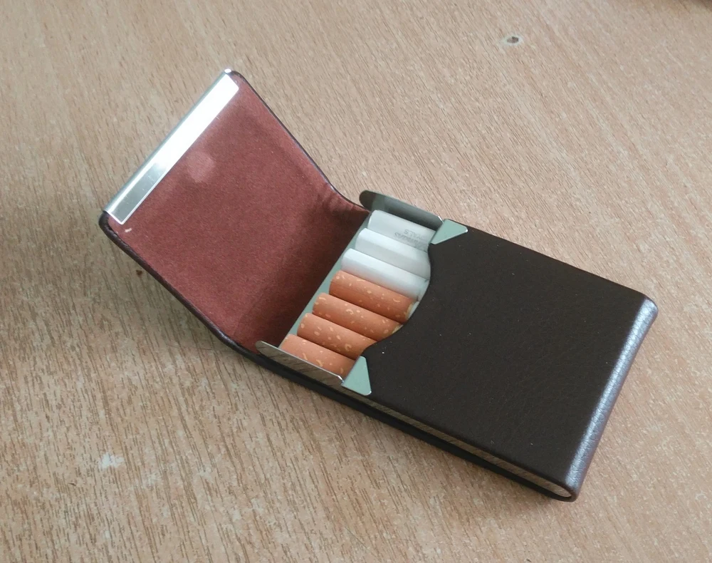 Aluminum Cigar Cigarette Tobacco Holder Smoking Case