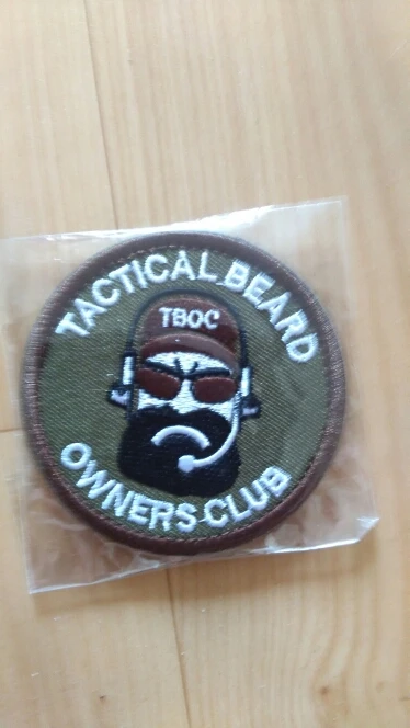Military Tactical Beard Embroidery armband morale Patch Badge