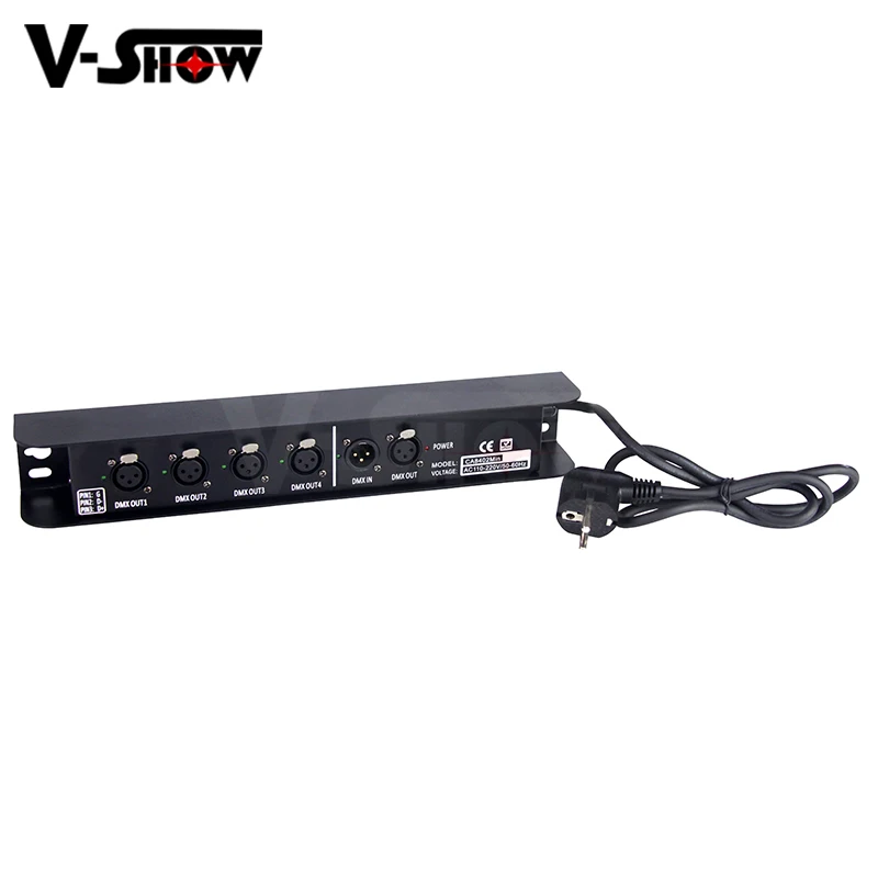 shipping from Euro 1pc 4 Port DMX Splitter Output 512x4 Channels For Dj ...