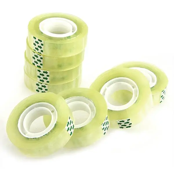 8 Rolls 18mm Width Clear Transparent Tapes Sealing Packing Stationery ...