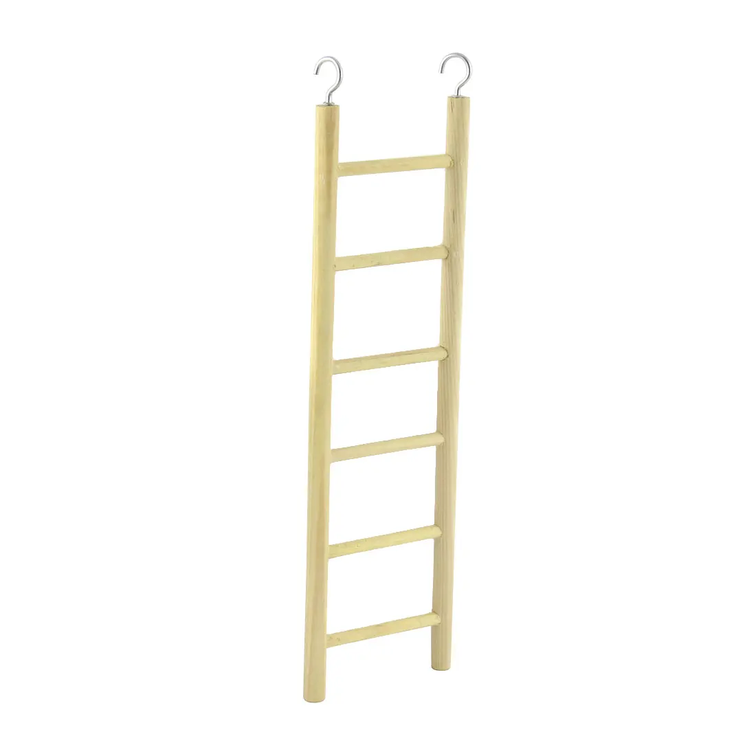 UXCELL Bird Budgie Canary Metal Hook Wooden Playground Toy Ladder 6 ...