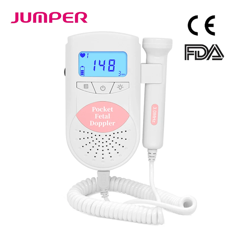 JUMPER Fetal Doppler Ultrasound Baby Heartbeat Detector Home Pregnant ...