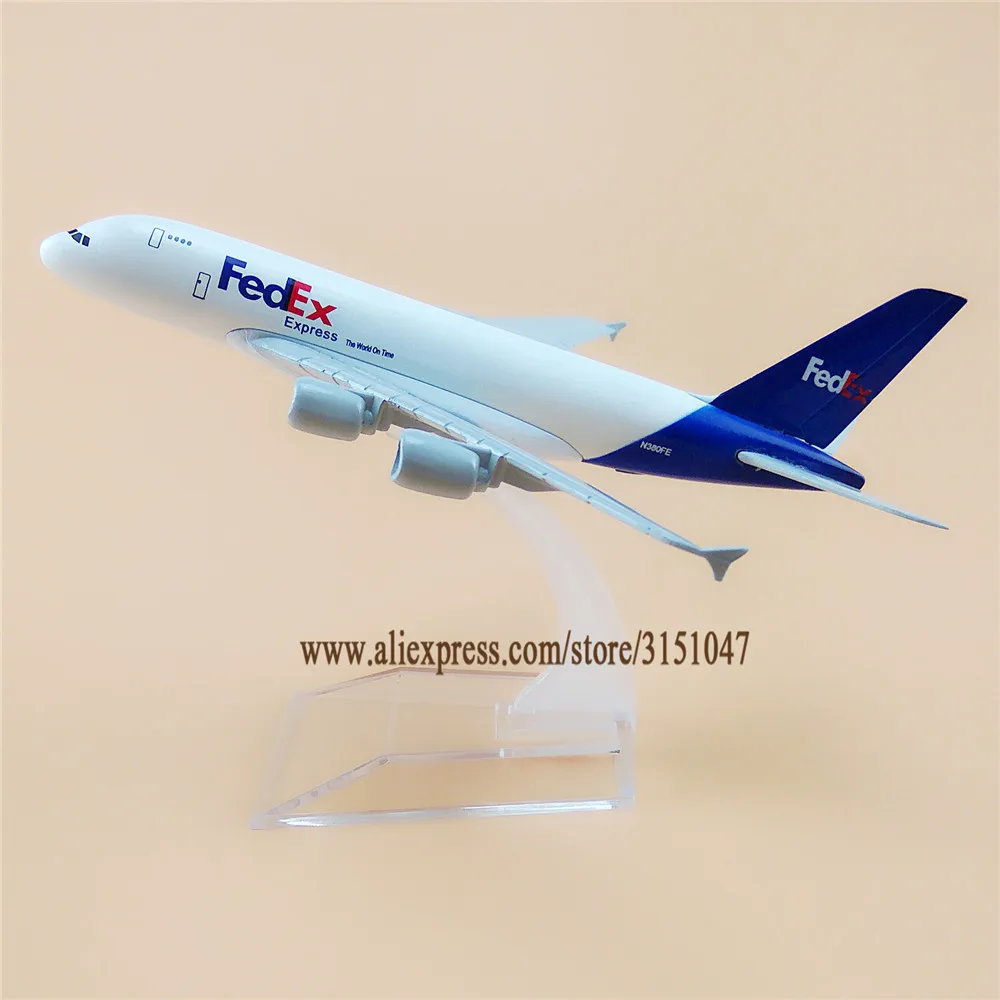 16cm Air American FEDEX Express Airbus 380 A380 Airlines Airplane Model ...
