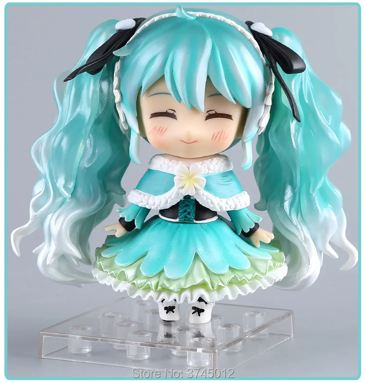 2018 New anime action figure 10cm Q Hatsune Miku Snow in Summer Snow ...