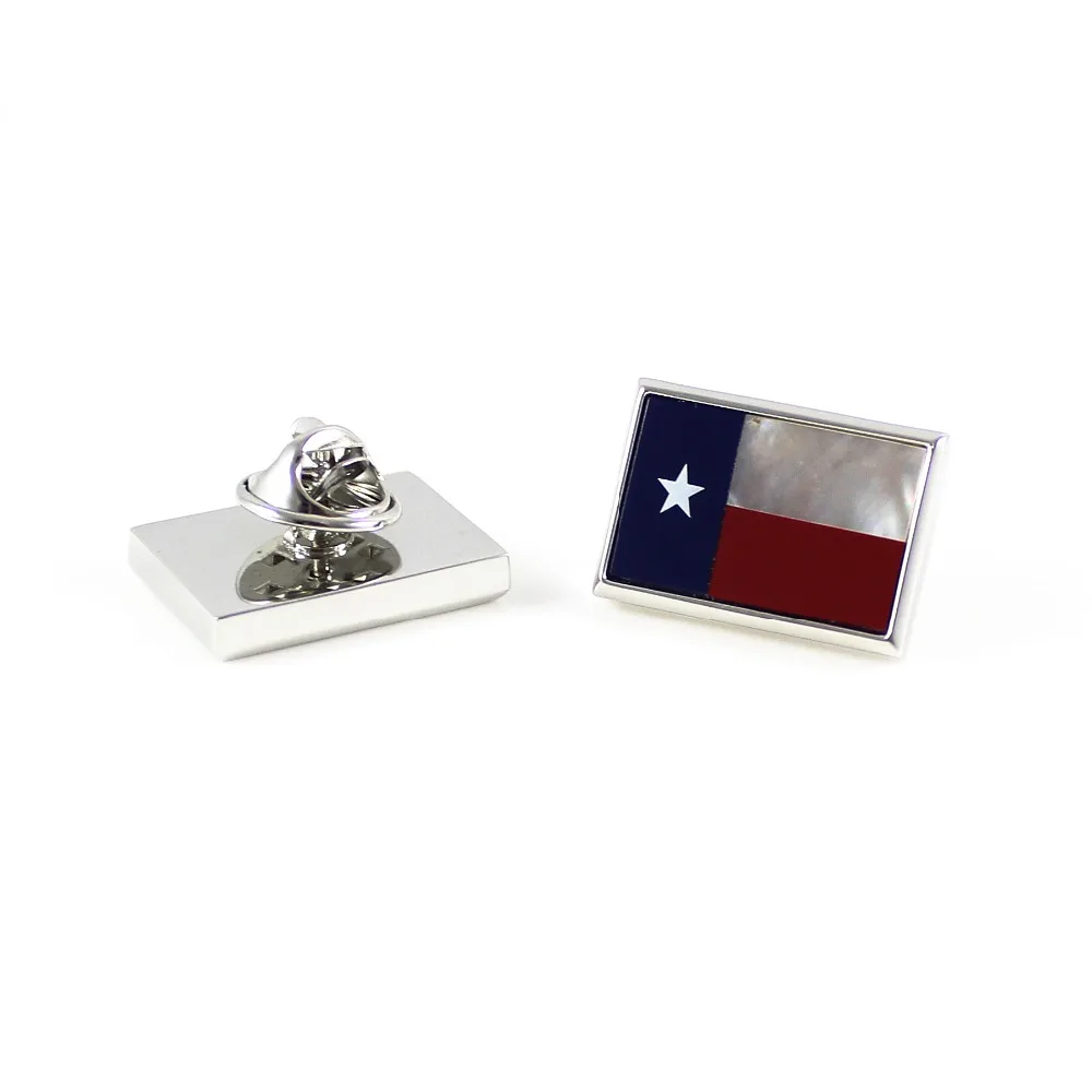 Mother Of Pearl And Stones Rectangle Texas States Flag Lapel Pin Texas ...