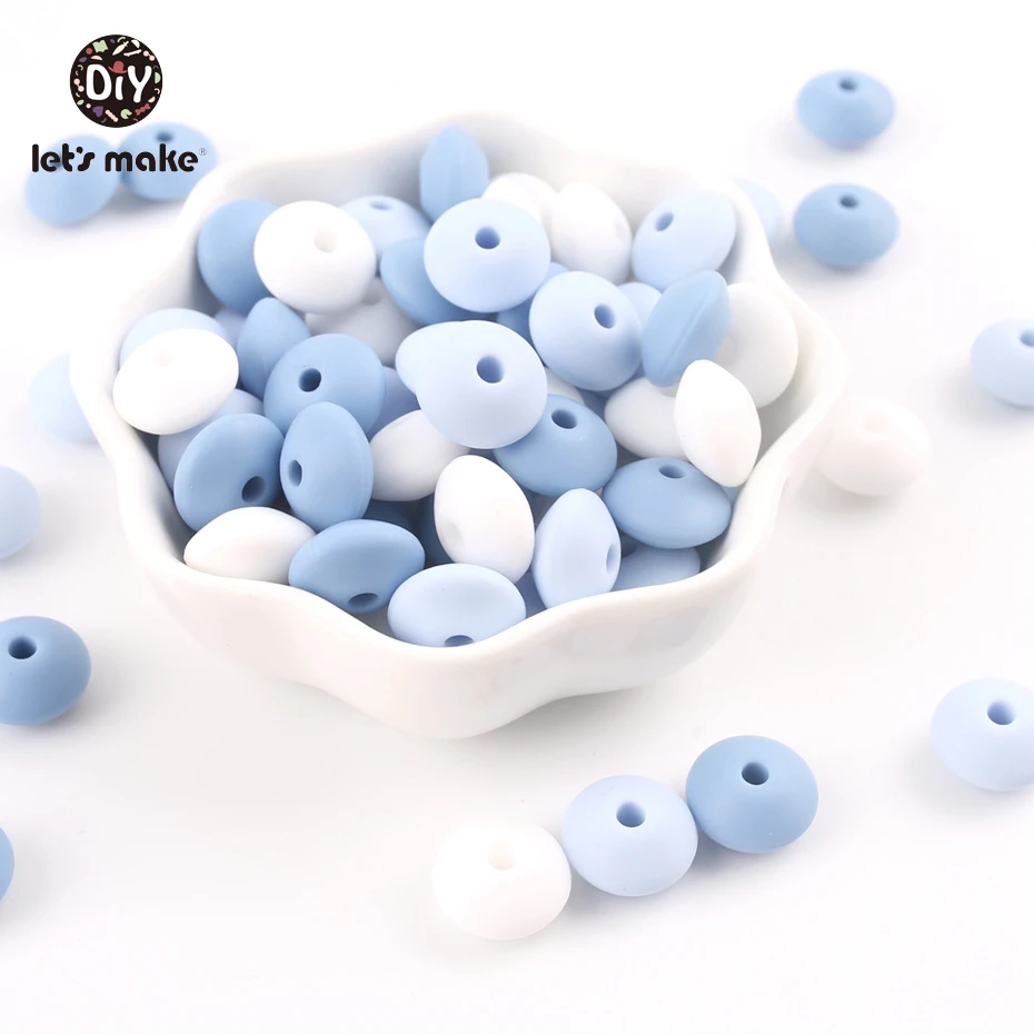 Let's make Silicone Beads 20pcs 12MM Abacus Organic Baby Teethers ...