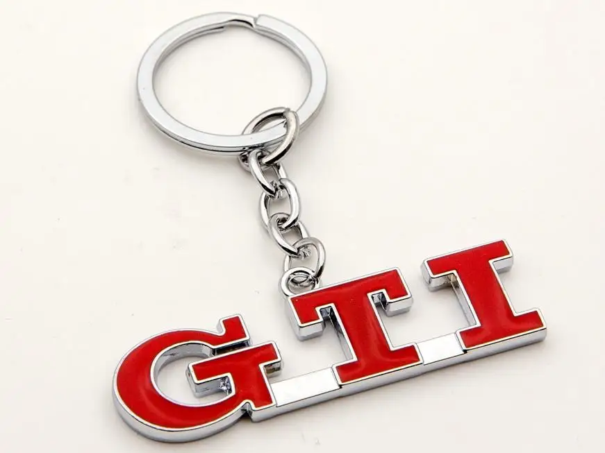 Red GTI Metal Key Chain Key Rings For VW Golf 3 Golf 5 Golf 6 GTI MK5 ...