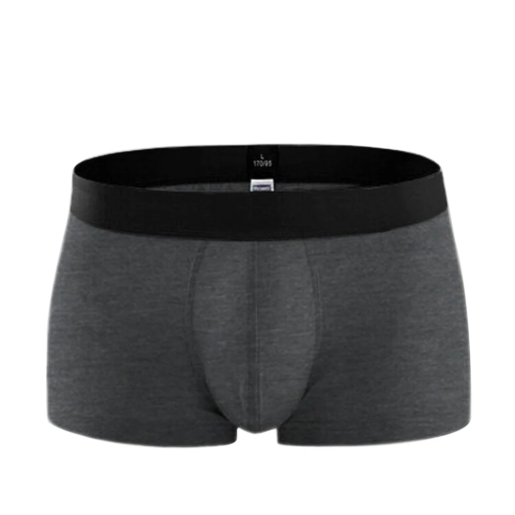 Breathable Men Underwear Bulge Pouch Boxer Solid Color Fashion ...