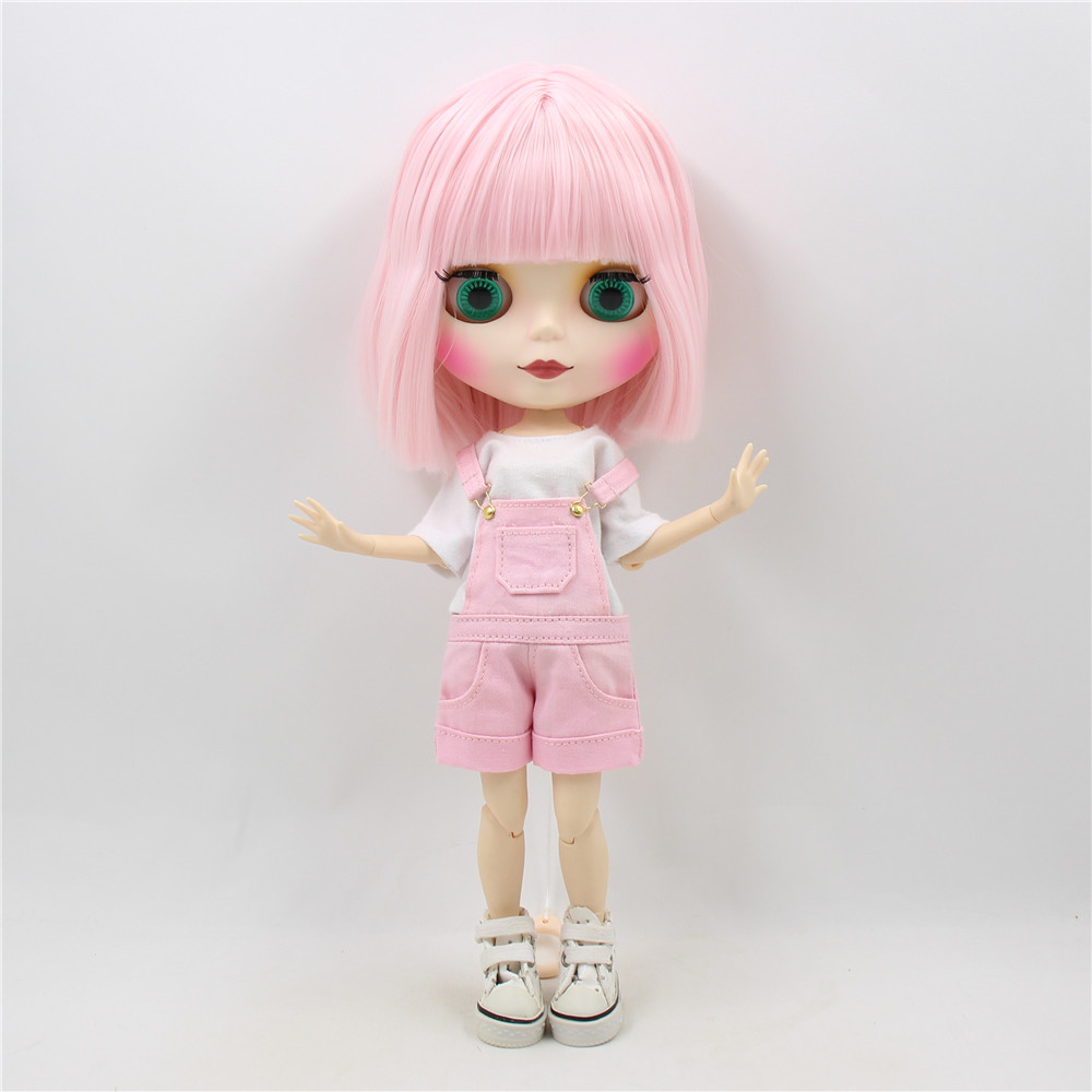 Neo Blythe Doll with Pink Hair, White Skin, Matte Cute Face & Custom ...