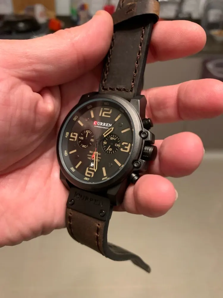 Wrist Watch For Men In Leather Design - Life Changing Products