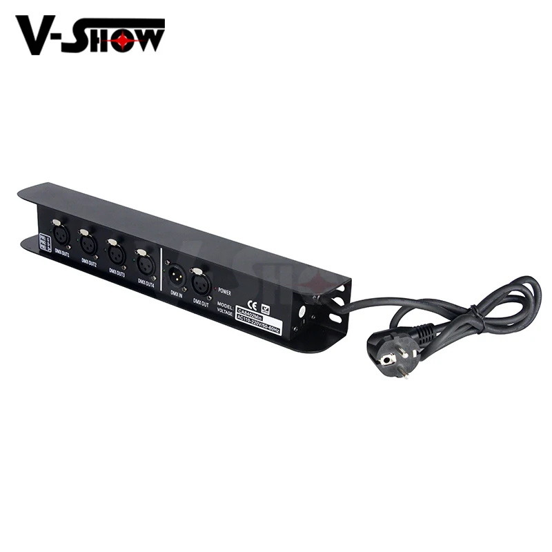 shipping from Euro 1pc 4 Port DMX Splitter Output 512x4 Channels For Dj ...