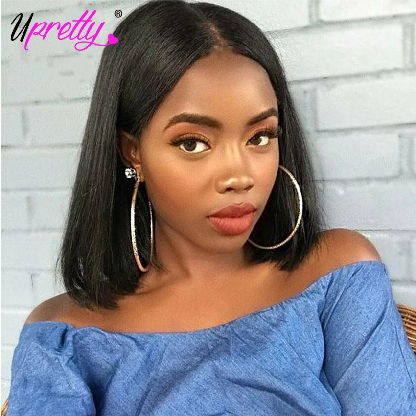 Upretty Bob Wig Short Lace Front Human Hair Wigs For Women Remy ...