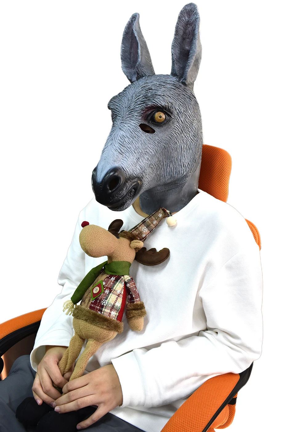 Carnival Fancy Dress Donkey Full Head Latex Mask Kangaroo Animal Masks ...