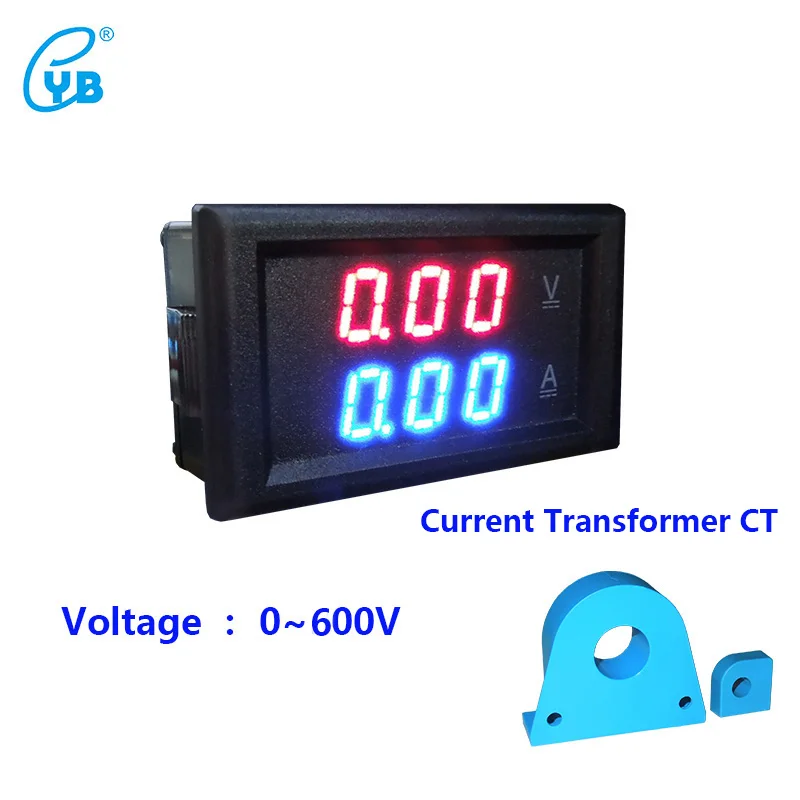 Yb28va Dc Led Dual Voltage Current Dual Meters Dc 0-600v Digital ...