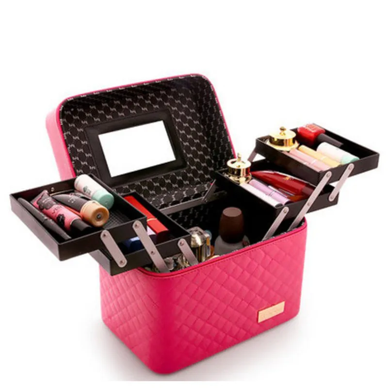 Women Professional Bag Portable Makeup Organizer Large Capacity