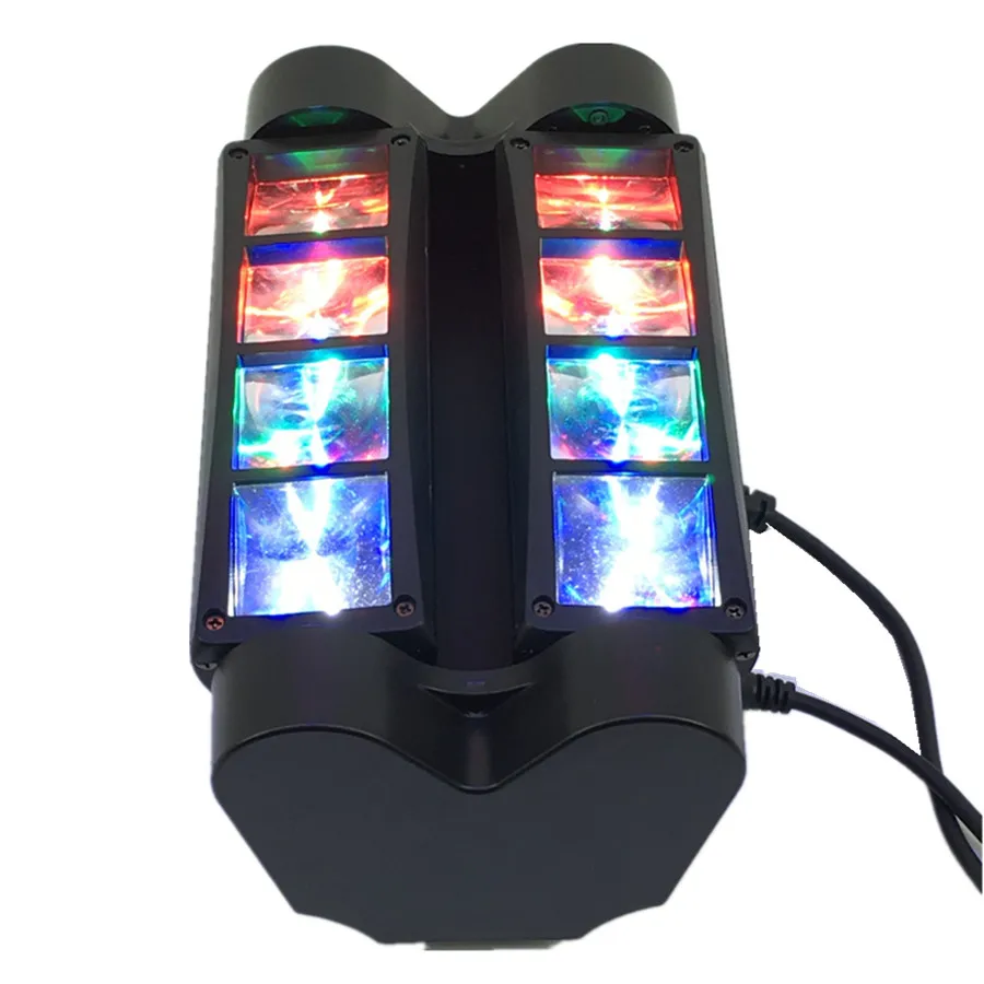 Mini LED 8x10W RGBW Moving Head Light LED Spider Beam Stage Lighting ...