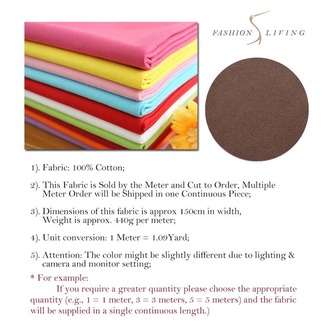 Colour Canvas Fabric