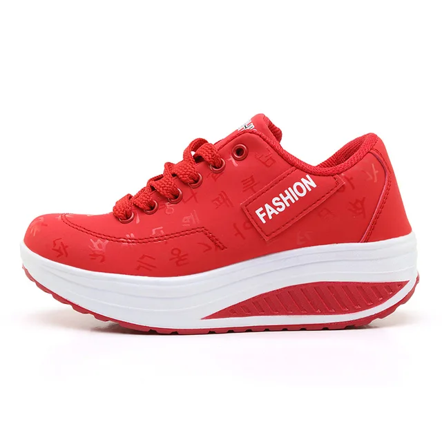 Bjakin Red Platform Sneakers Women 2018 Swing Wedges Sport Shoes Ladies ...