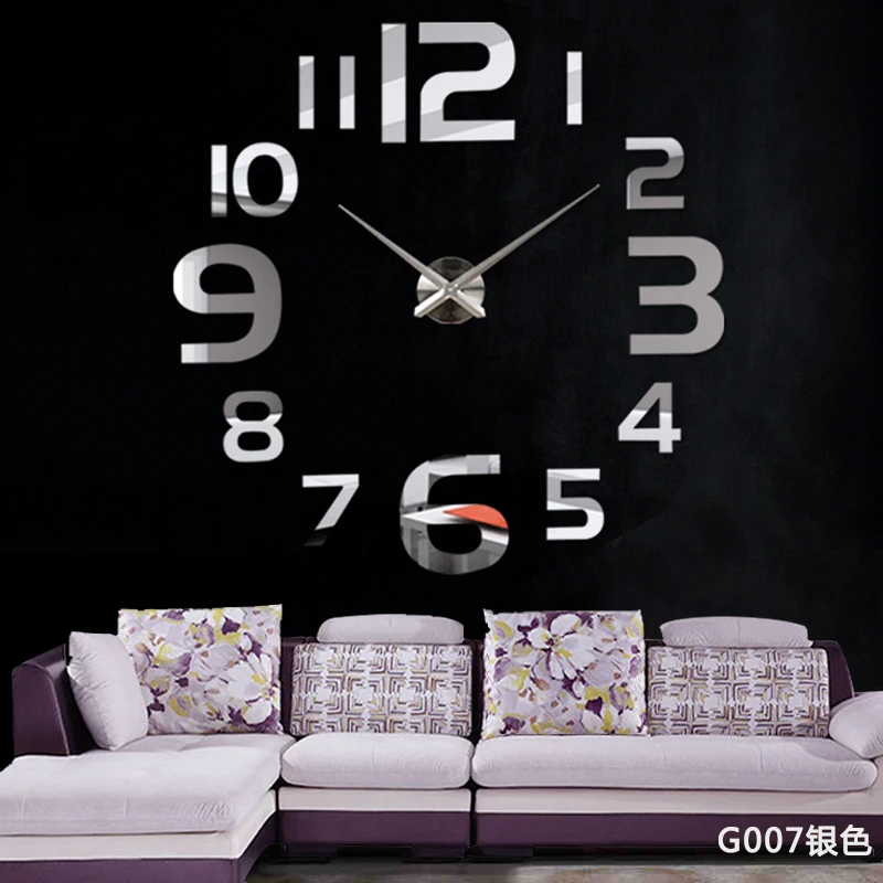 Acrylic digital wall clock large home decoration living room wall ...