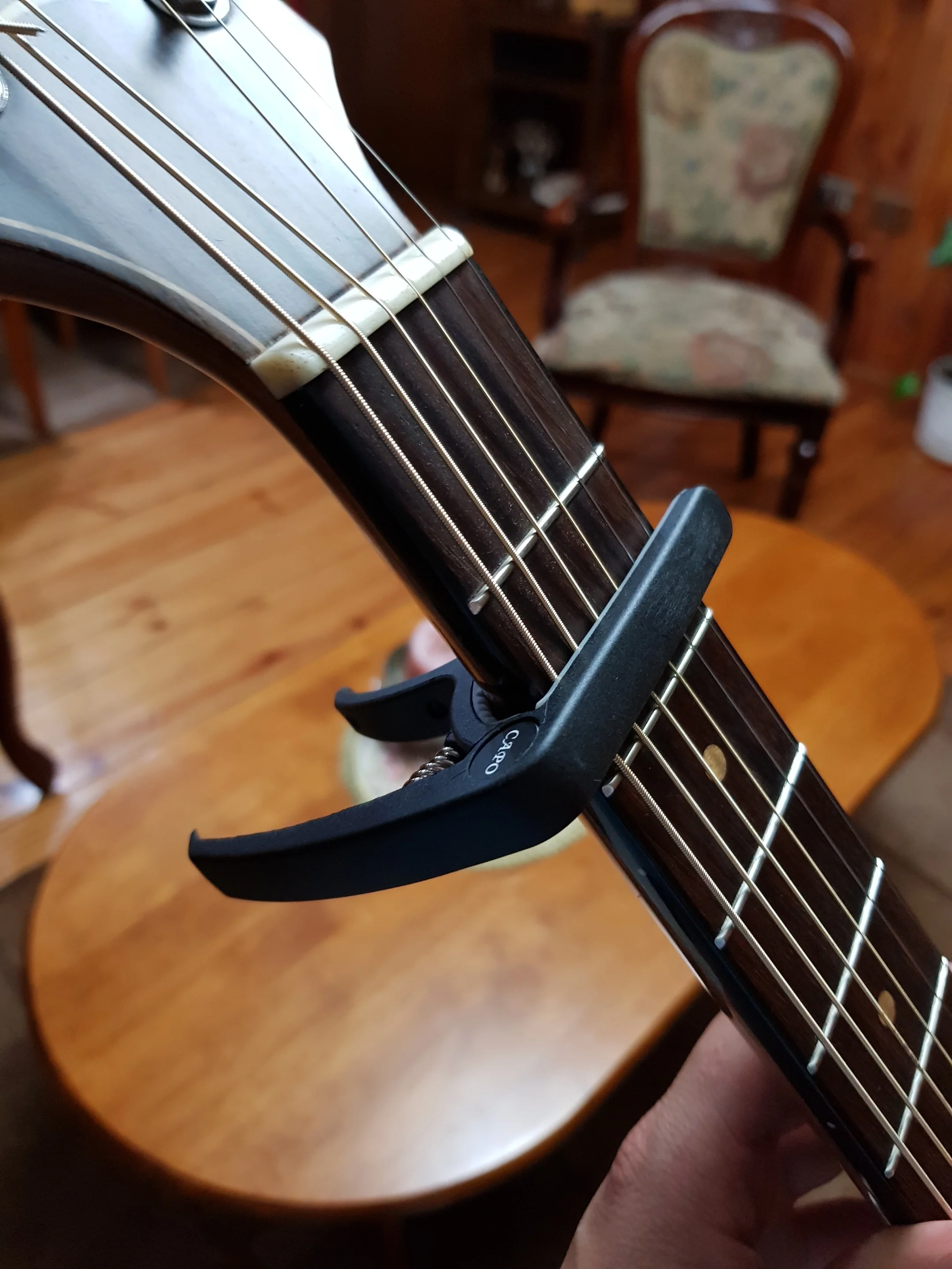 Basic Spring Clamp Capo - Plastic Body in 3 Colors with Bridge Pin ...