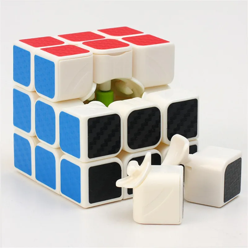 3x3 Boys Magic Speed Cube Carbon Fiber Sticker Puzzle Cube Professional ...
