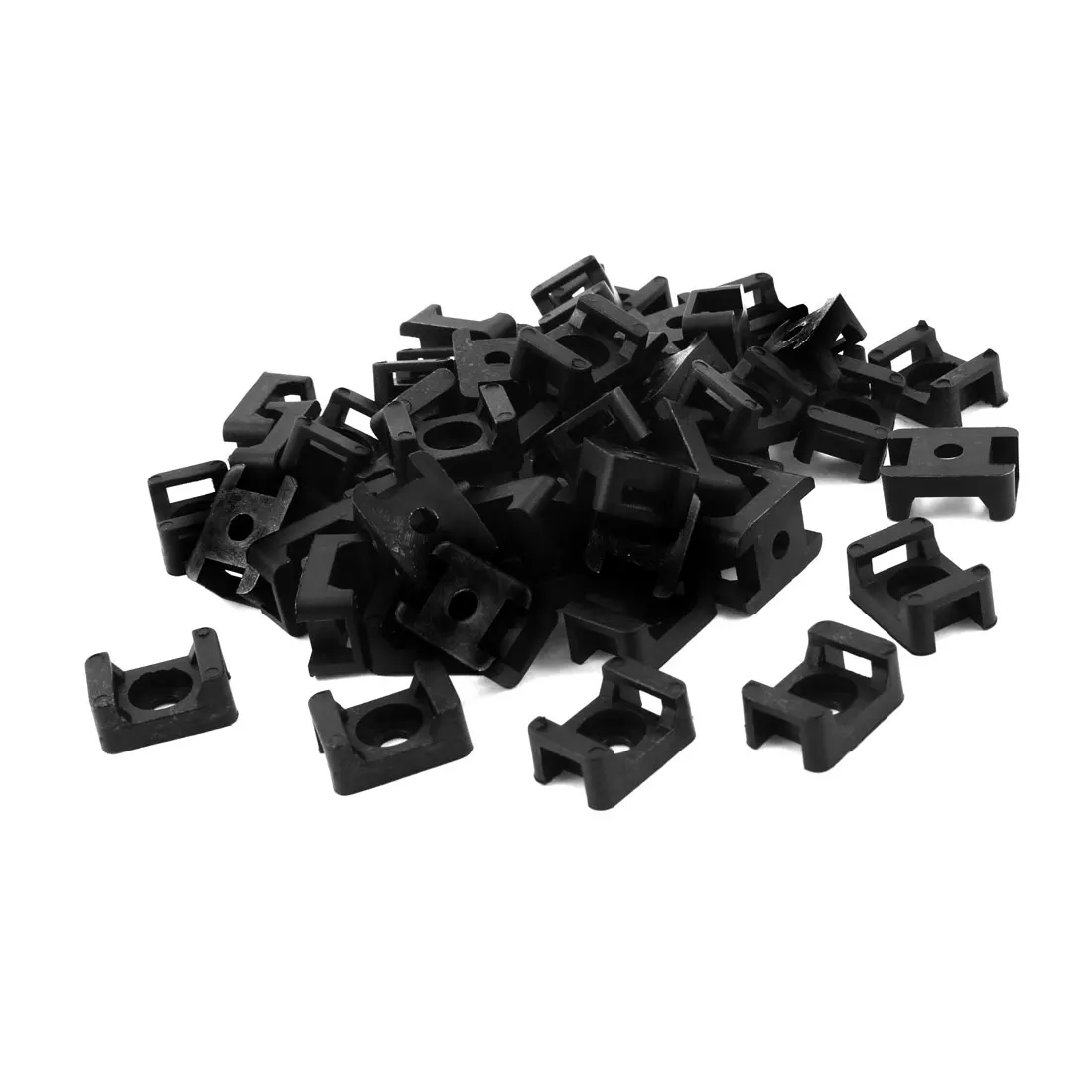 UXCELL-100Pcs-Cable-Tie-Mounts-Black-Plastic-9Mm-Wire-Buddle-Cable-Tie ...