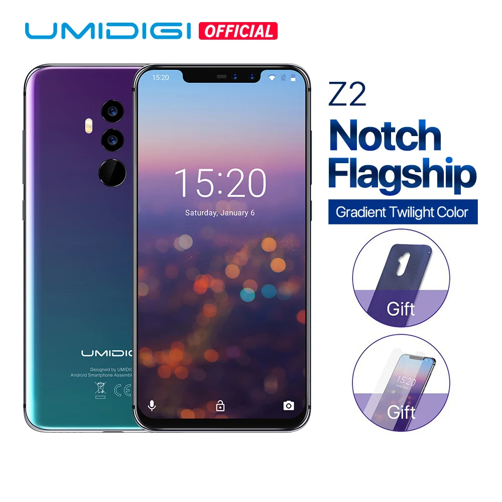 Discount !! UMIDIGI Z2 Global Version Helio P23 6GB RAM 64GB ROM 6.2\