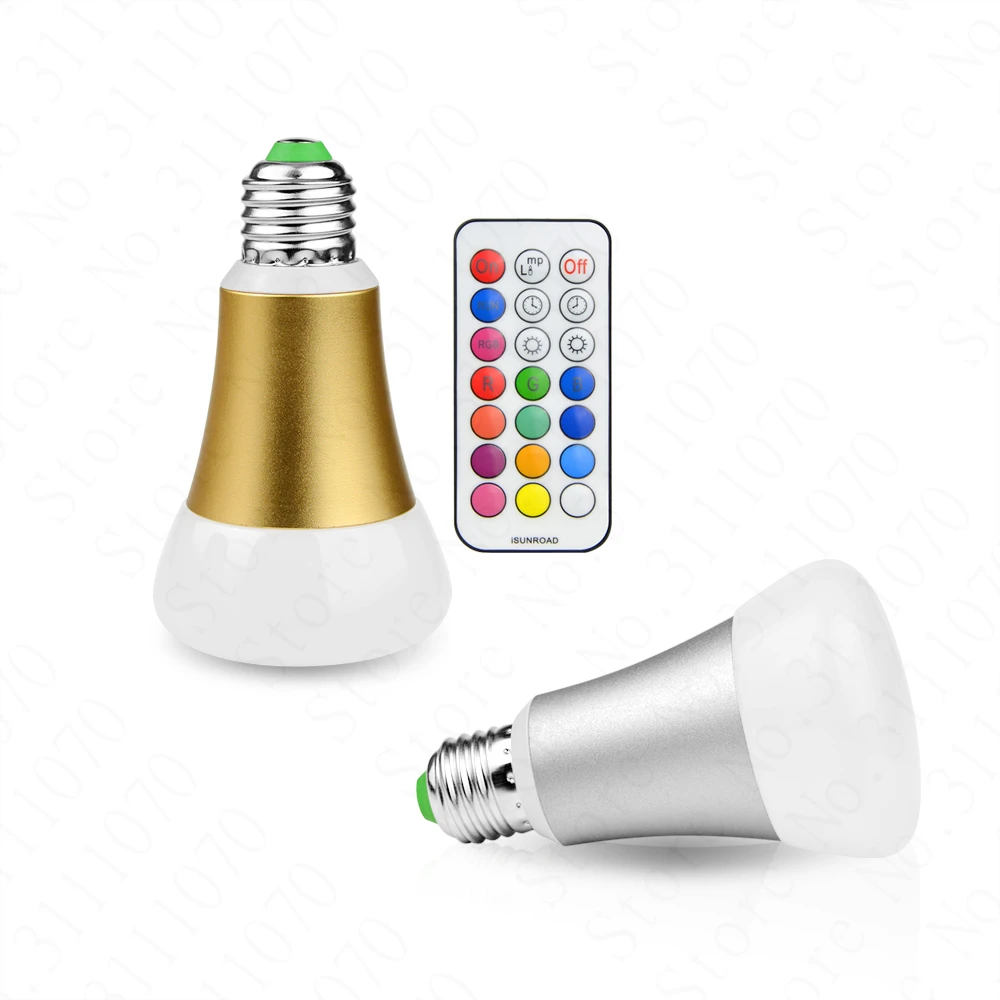 Super bright 10W RGB E27 LED Bulb Light Stage Lamp 12 Colors with ...
