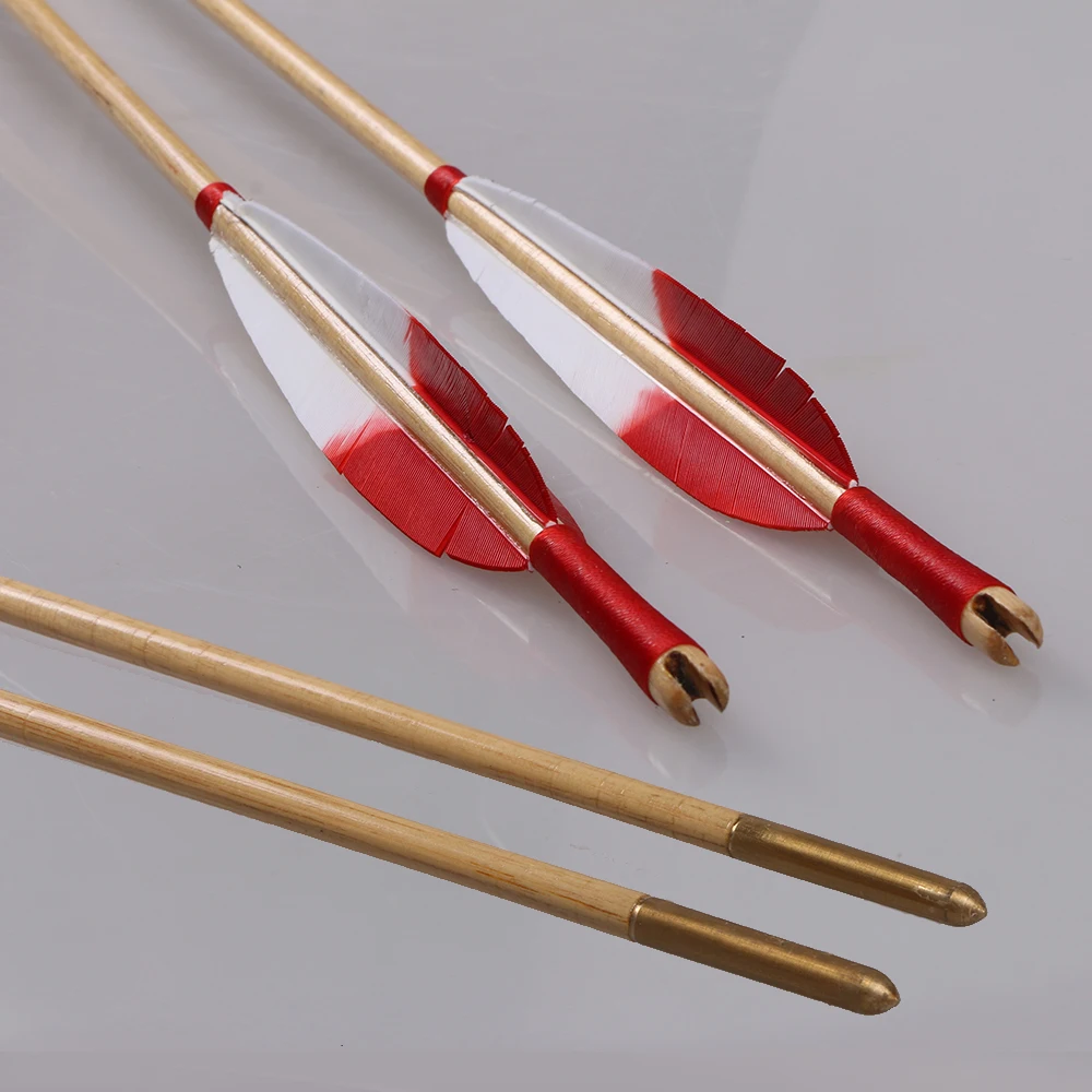3pcs 34 inch Barrel Handmade Streamline Wood Arrow Archery Shooting ...