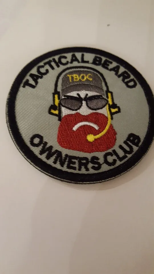 Military Tactical Beard Embroidery armband morale Patch Badge