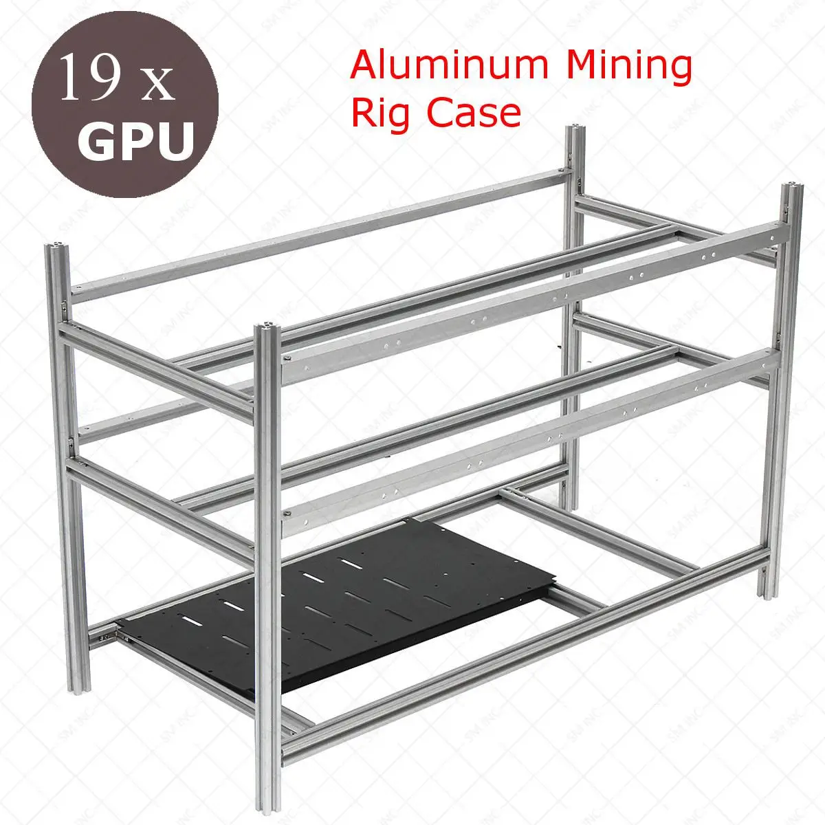 Stackable Open Air Mining Rig Frame Miner Case For 19 GPU ETC BTH 3 ...