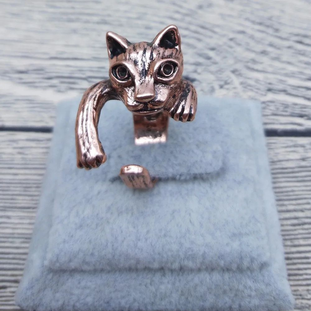 New Vintage Retro Cat Rings Classic Adjustable Cat Rings Jewellery ...