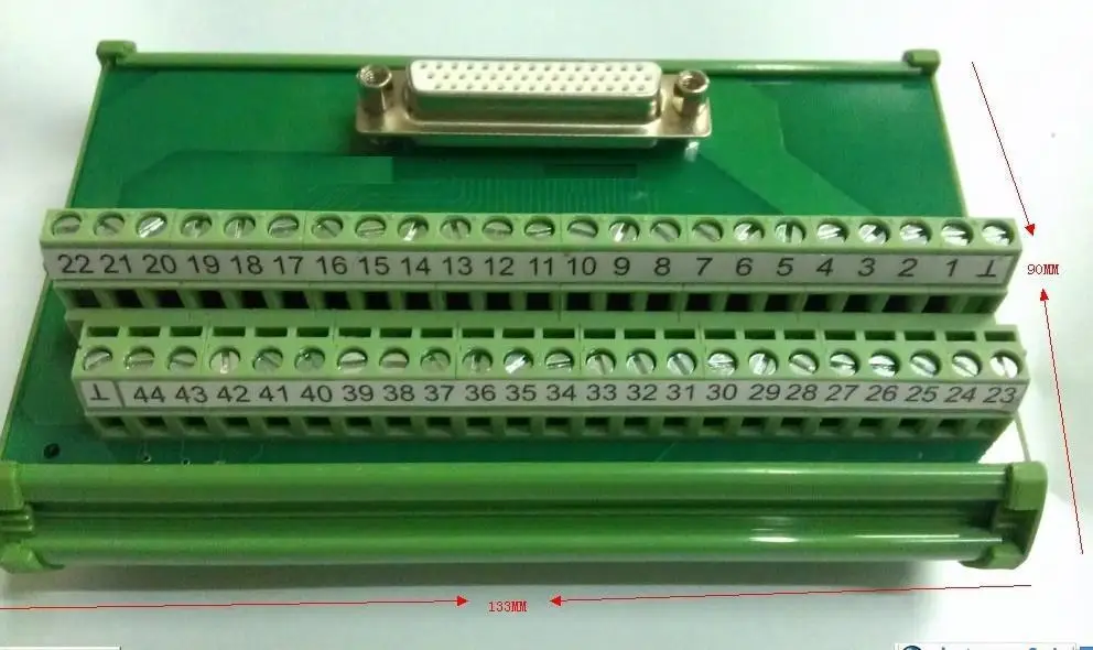 DB44 DR44 Male or Female 44pin port Terminal block adapter converter ...