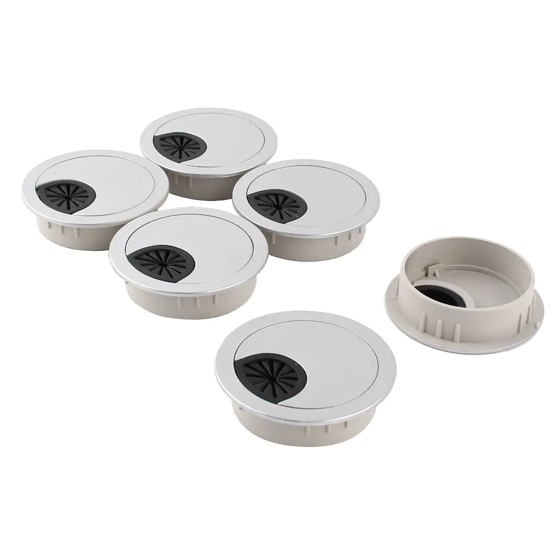 UXCELL Color Computer Desk Table Plastic Grommet Wire Cord Cable Hole ...