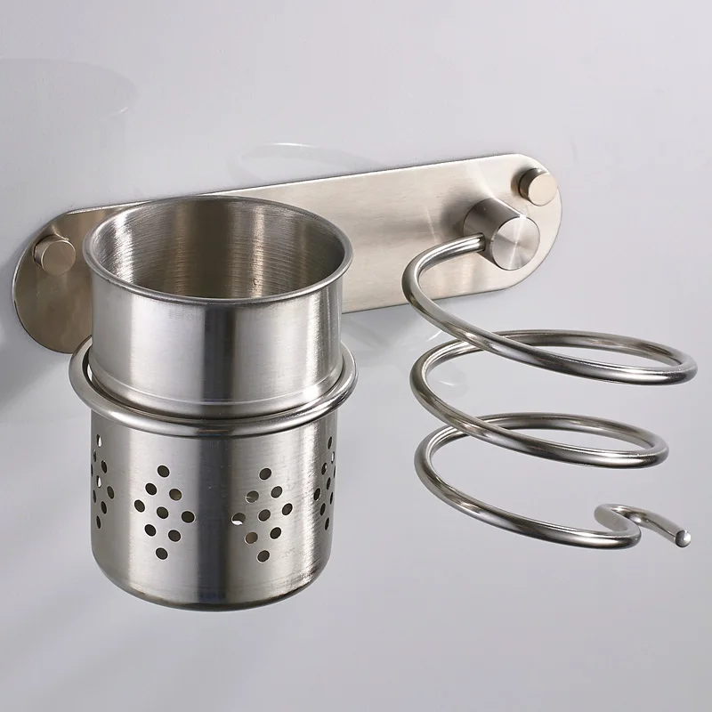 Stainless Steel Multi Functions Hair Dryer Holder, Brushed finish, Easy ... Stainless Steel Multi Functions Hair Dryer Holder, Brushed finish, Easy ...