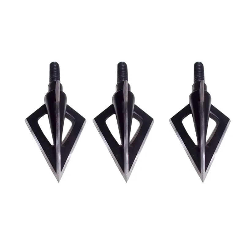 10pcs Hunting Arrowhead 100Gr Steel Broadhead 3 Blades Arrow Point ...
