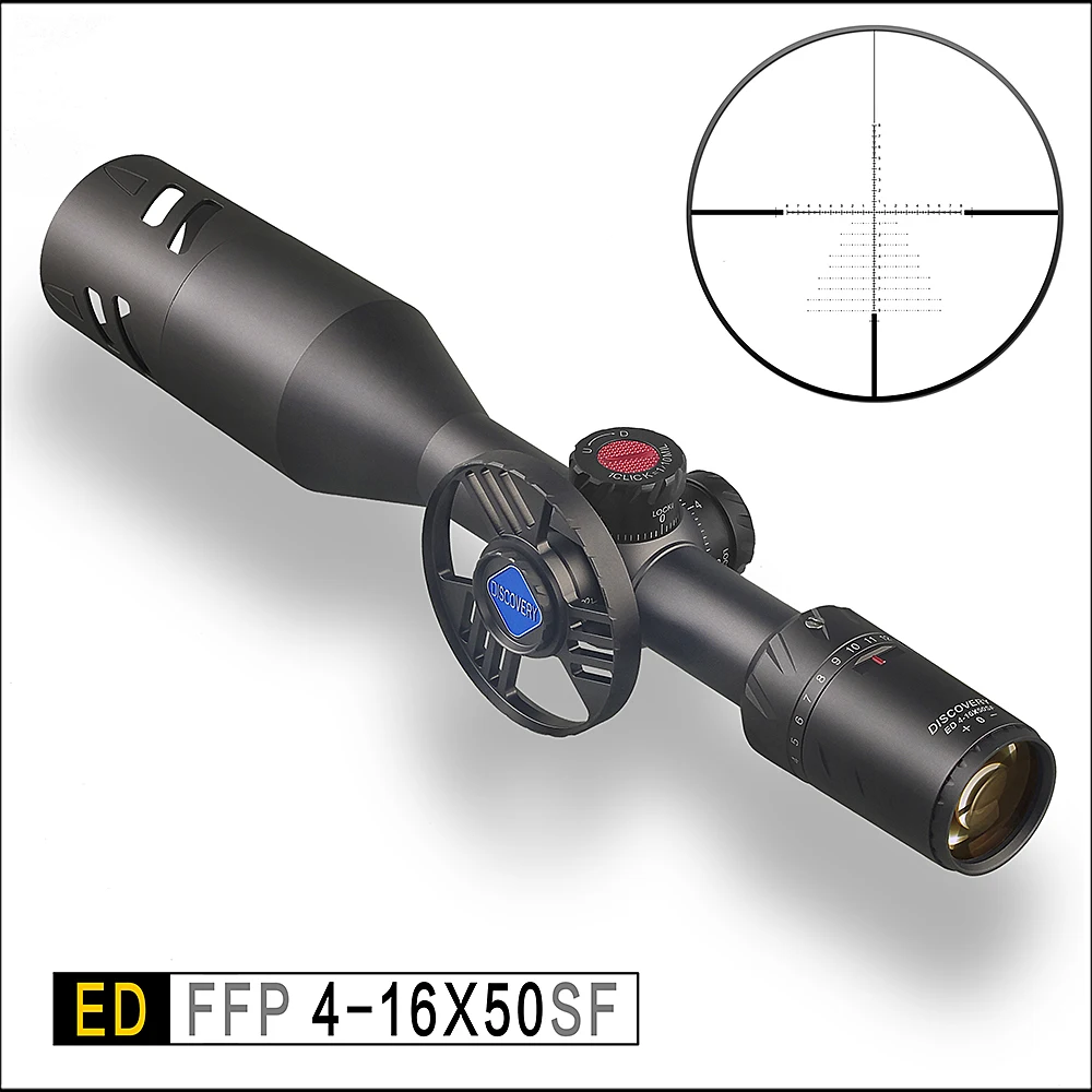 Discovery FFP Tactical Rifle Scope ED 4 16x50SF 1/10 Mil Adjustments ...