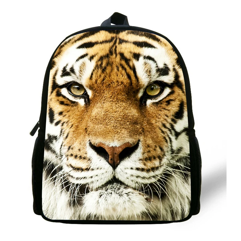 12 Inch White Tiger Bag For kids Animal Printing Backpack infants ...
