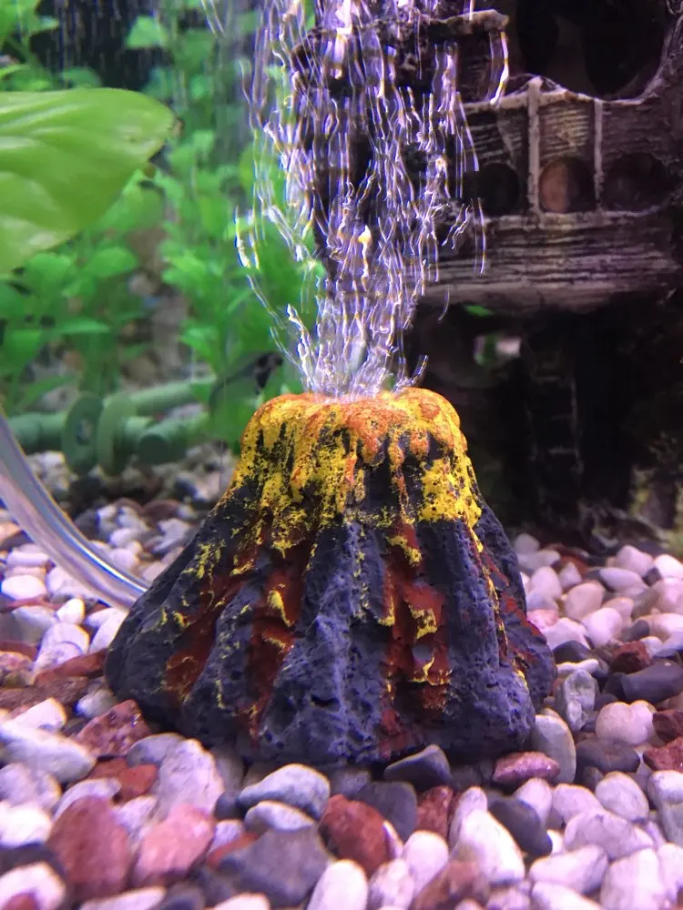 Volcano Fish Tank Decoration Oxygen Source for Aquatic Animals