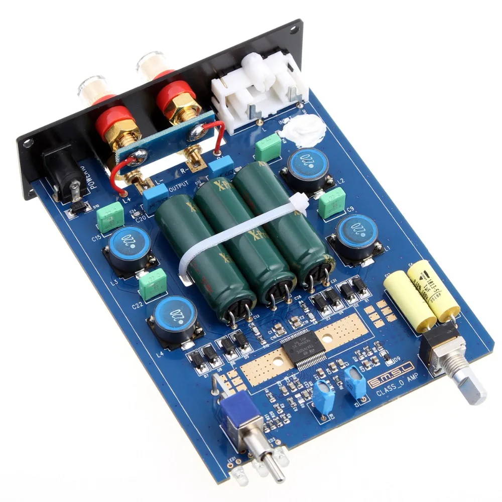 SMSL SA-S3 PRO 30W2 TDA7492PE HIFI Цифровой усилитель+ SMSL 15V4A источник питания(серебро